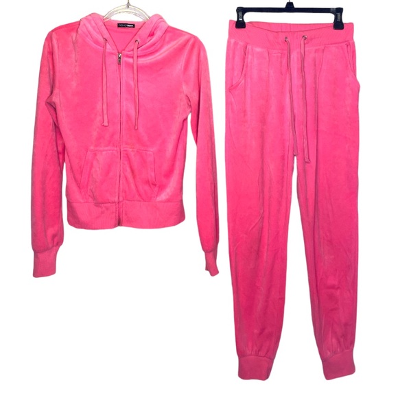 Fashion Nova | Other | Fashion Nova Pink Bedazzled Track Suit | Poshmark